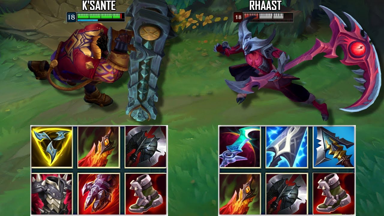 Ksante Vs Kayn Rhaast Full Build Fights And Kayn Pentakills Youtube