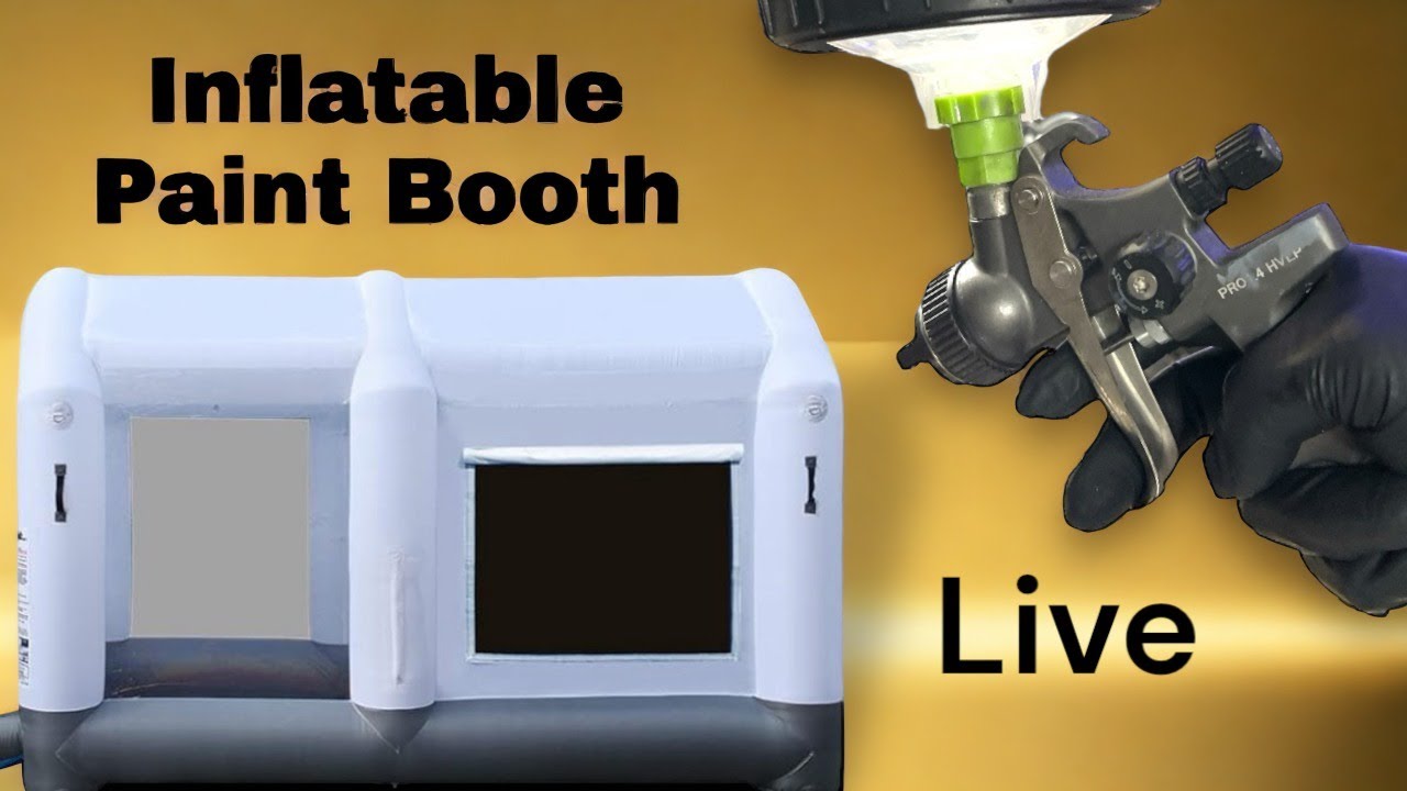 LiVE Inflatable Paint Booth Setup with Time Warp Custom Paint - YouTube