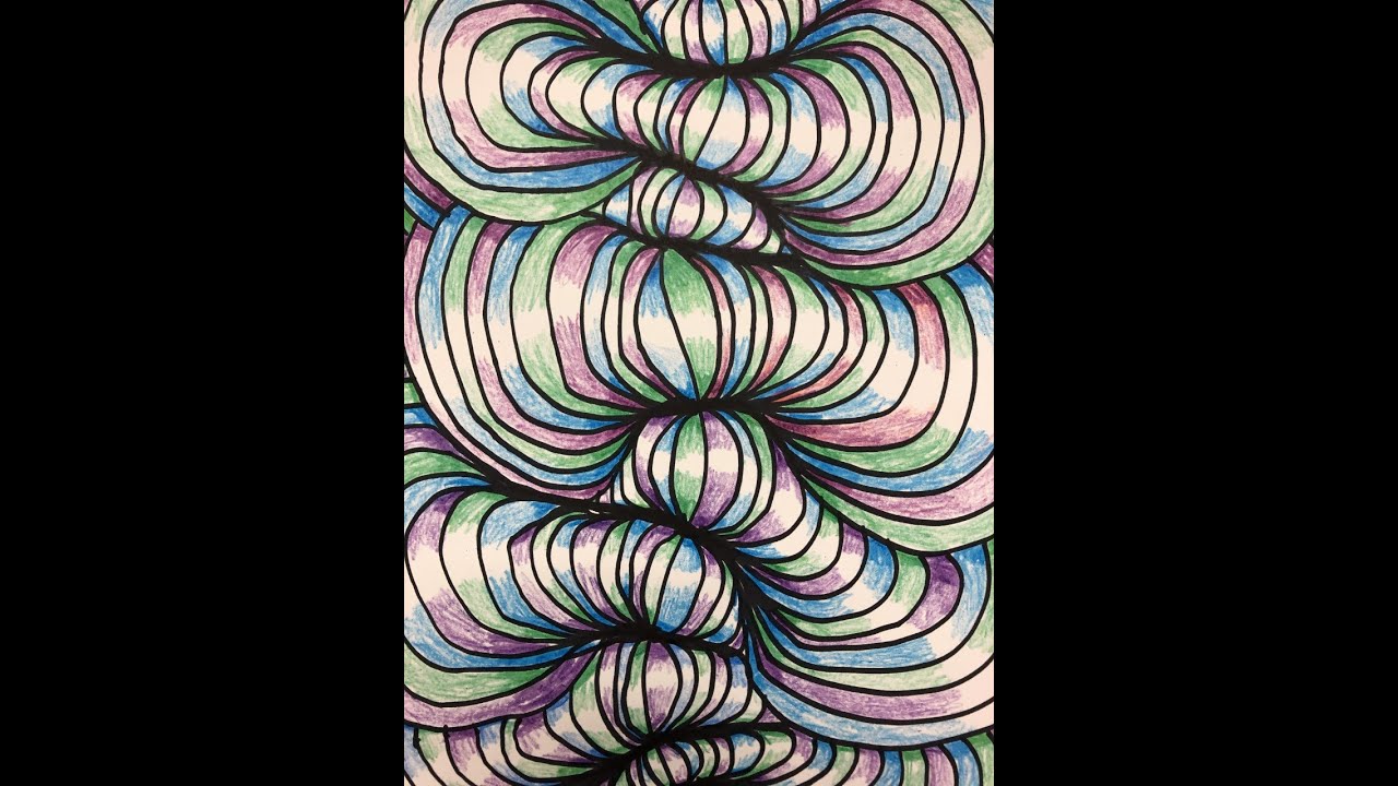 Create Op Art Using Lines - YouTube
