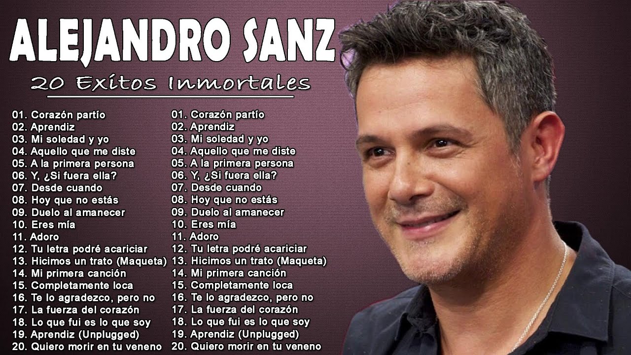 Las mejores canciones de ALEJANDRO SANZ | ALEJANDRO SANZ GRANDES EXITOS MIX Vol12 - YouTube