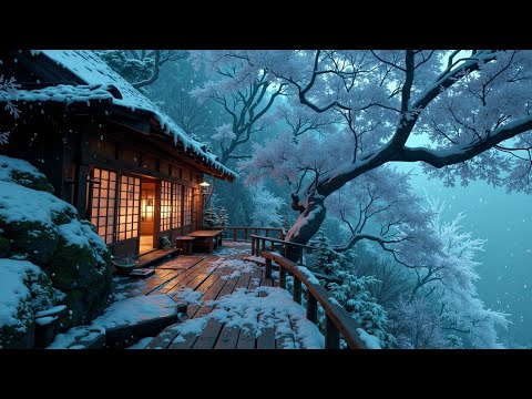 Retro Japanese Town Lofi 🏮 Kar Yağışı ve Chillhop Ritimleri