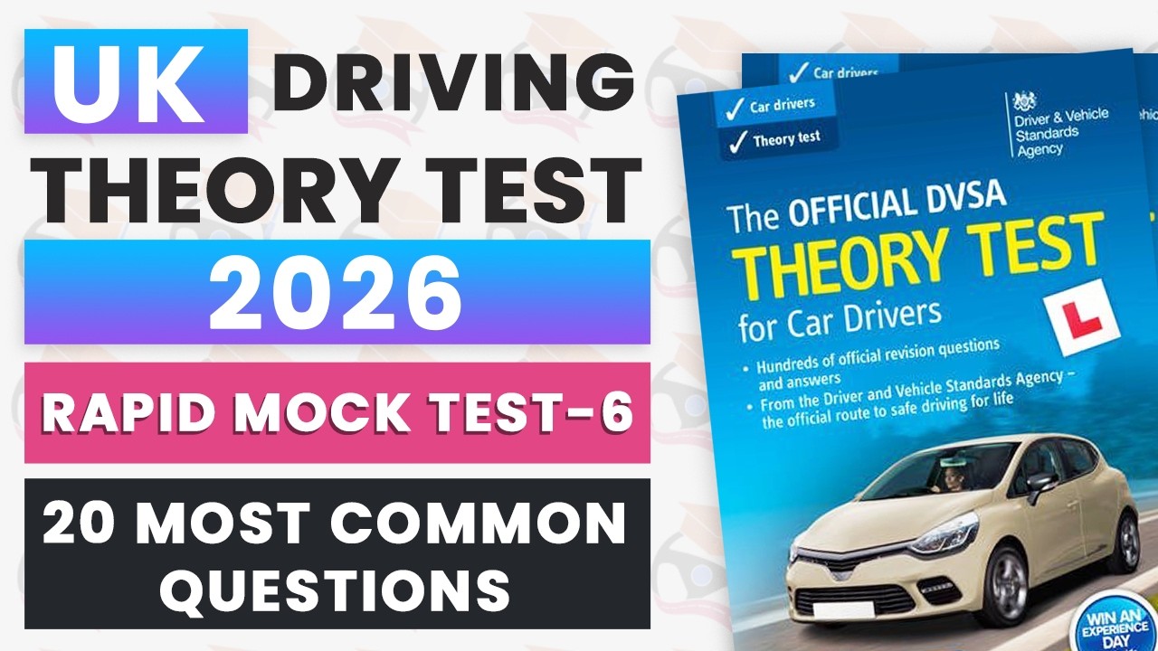 Rapid Mock Test 6 🚦 | 20 Common DVSA Theory Questions 2026 | Quick UK ...