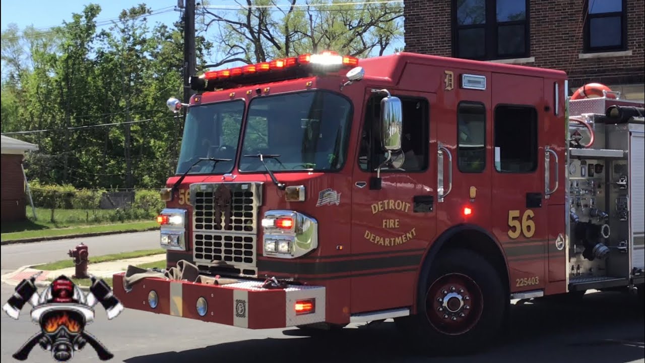 Detroit Fire Department Engine 56 Responding PRIORITY 1 MEDICAL (DIB ...