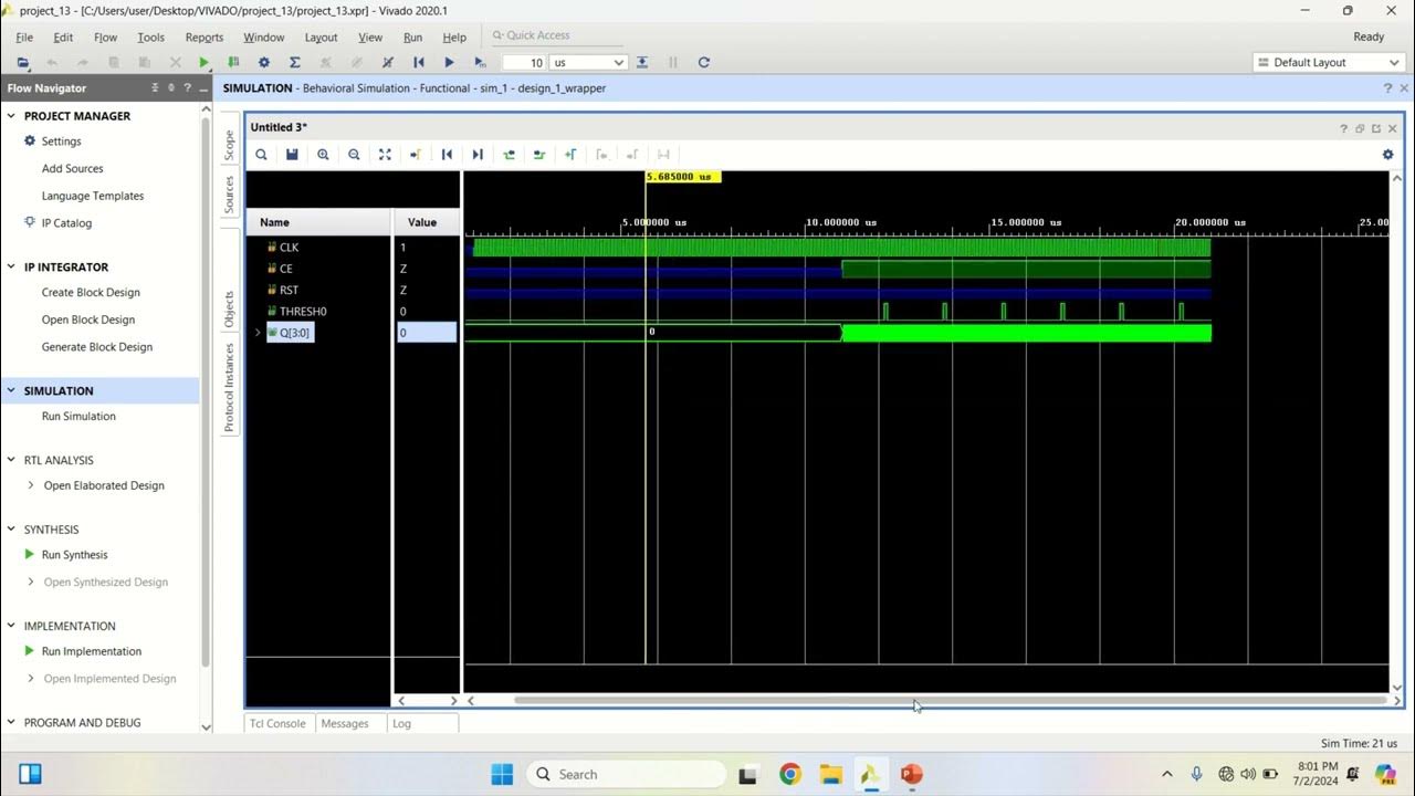 Binary Counter IP with Threshold, Reset in Vivado. - YouTube