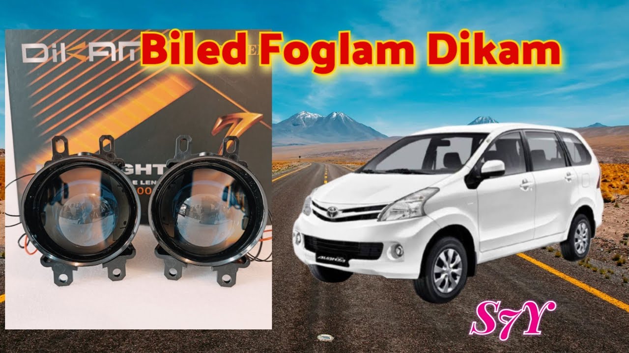 Lampu Biled LED Dikam S7 3 Warna - Biled Foglam Projector - YouTube