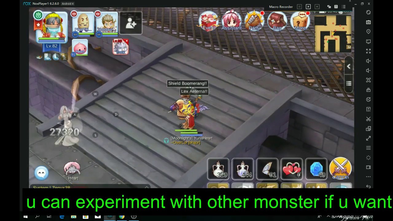 LEX AETERNA + SHIELD BOOMERANG 1 HIT PUNK !! RAGNAROK MOBILE ETERNAL ...