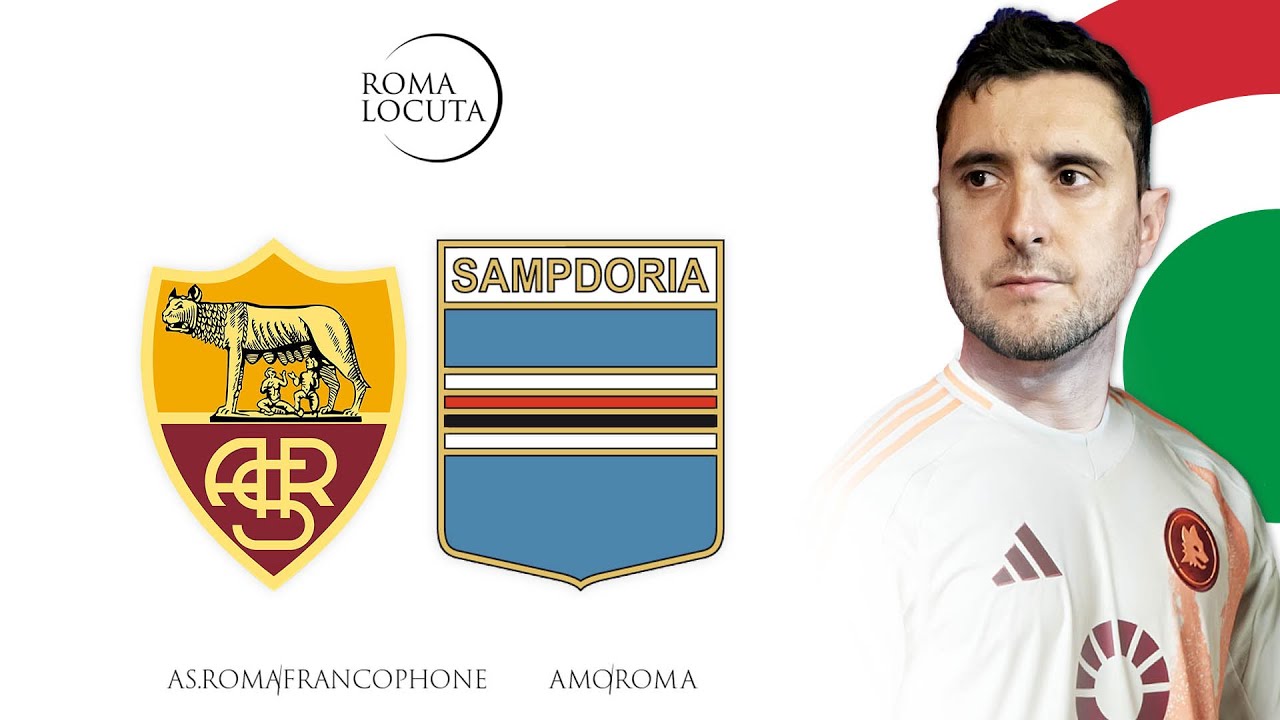 AS ROMA 4 - 1 UC SAMPDORIA (LIVE MATCH) / UNE BELLE COPIE POUR L'ENTREE ...