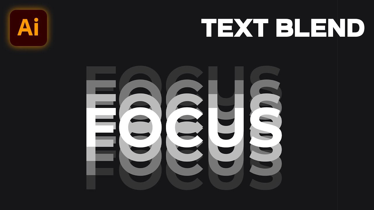 How to Create Blend Text Effect in Illustrator... - YouTube