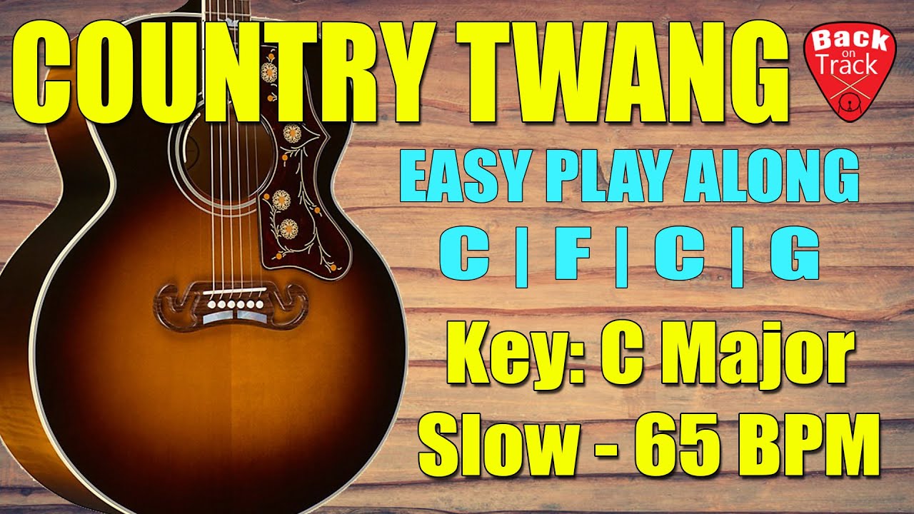 Acoustic slow beginner easy follow Guitar backing track - 68 Bpm - Key ...