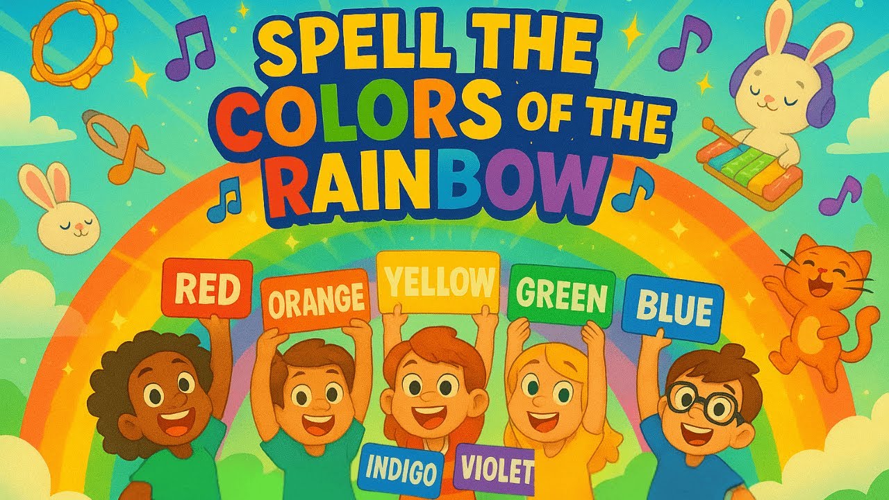 🎵 Spell the Colors of the Rainbow 🎵 | Song for Kid's in English - YouTube