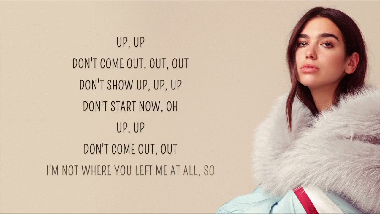 Dua Lipa Don't Start Now Lyrics - YouTube