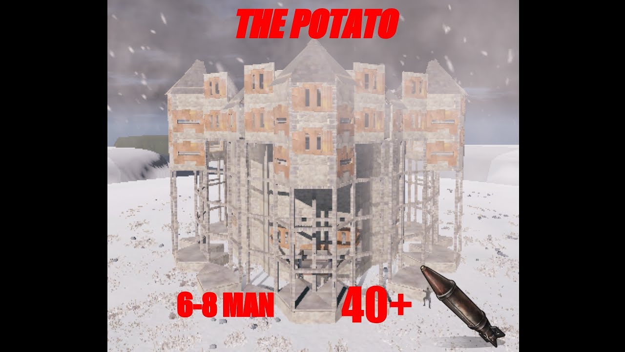 The Potato - Rust 6-8 Man Base - Open core - 1x3 - Base Showcase ...