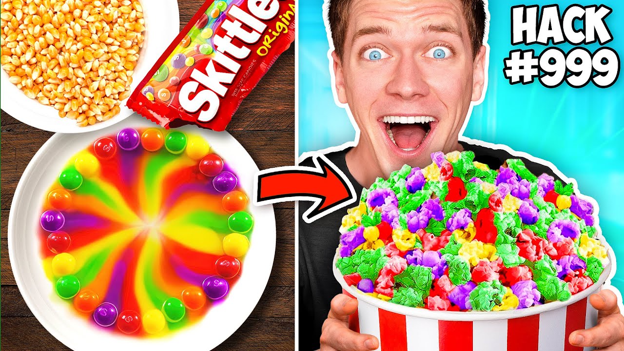 TRYING 1,000 FOOD HACKS IN 24 HOURS!! Breaking Rules & Testing Banned ...