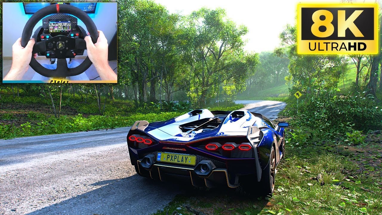 8K MAXIMUM Settings Steering wheel Gameplay in Forza Horizon 5 | Nvidia ...