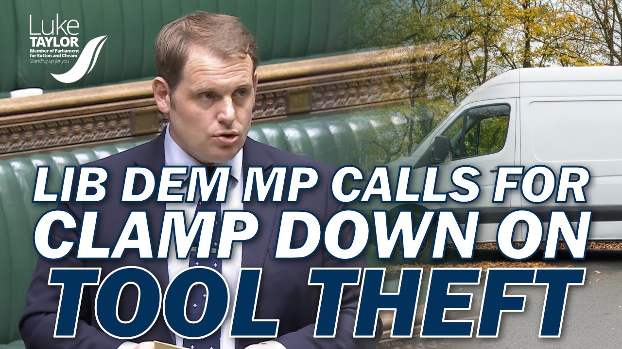 Lib Dem MP calls for clamp down on tool theft - YouTube