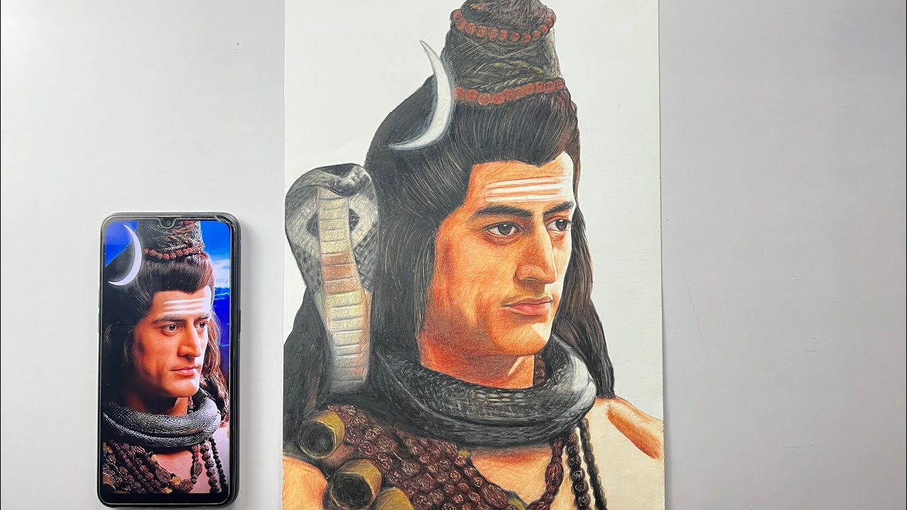 Drawing Sawan Special Lord Shiva 🔥| Mahadev drawing - YouTube