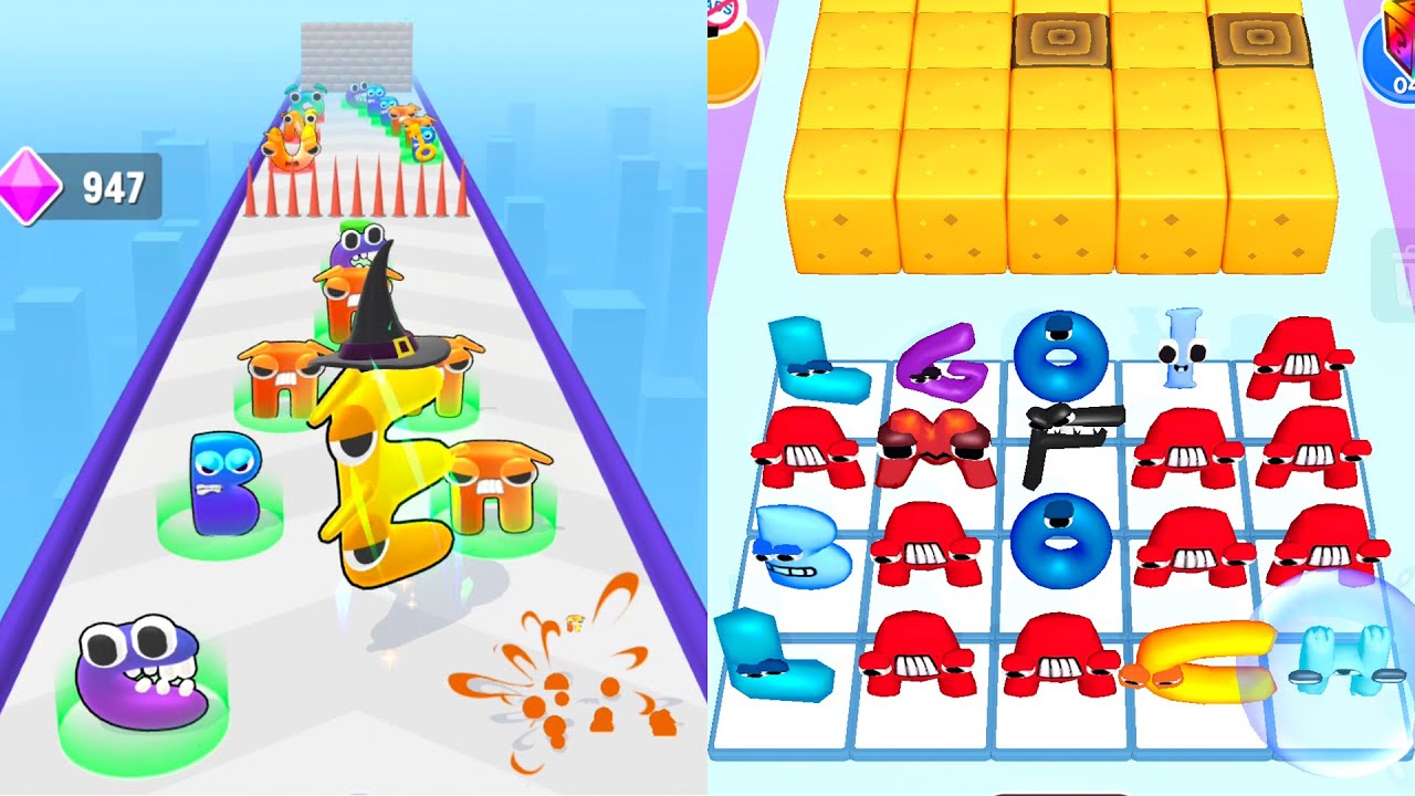 ALPHABET DROP VS ALPHABET EPIC RUSH - Battles PlayGame - iOS, Android ...