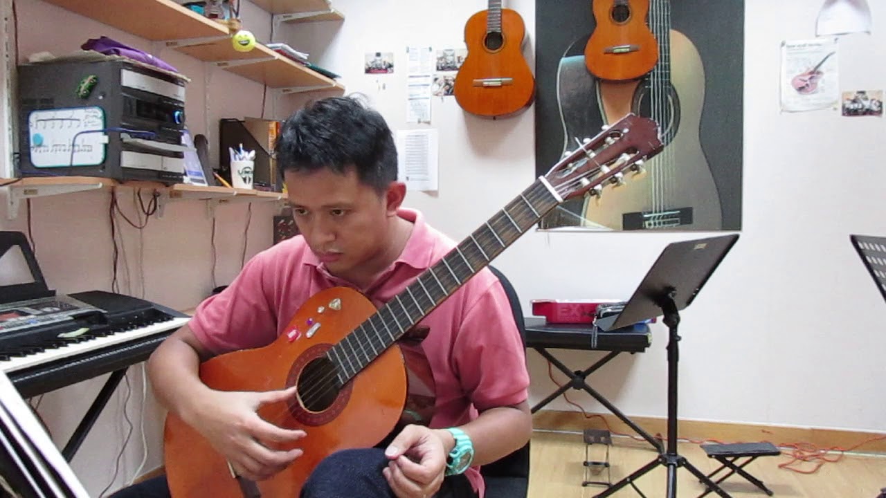 Basic Thumb Rest Stroke Exercises (across all strings) - YouTube