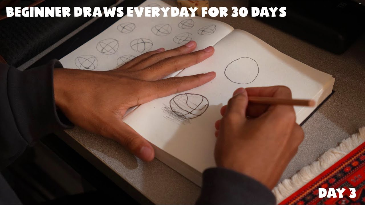 BEGINNER DRAWS EVERYDAY FOR 30 DAYS | DAY 3 - YouTube