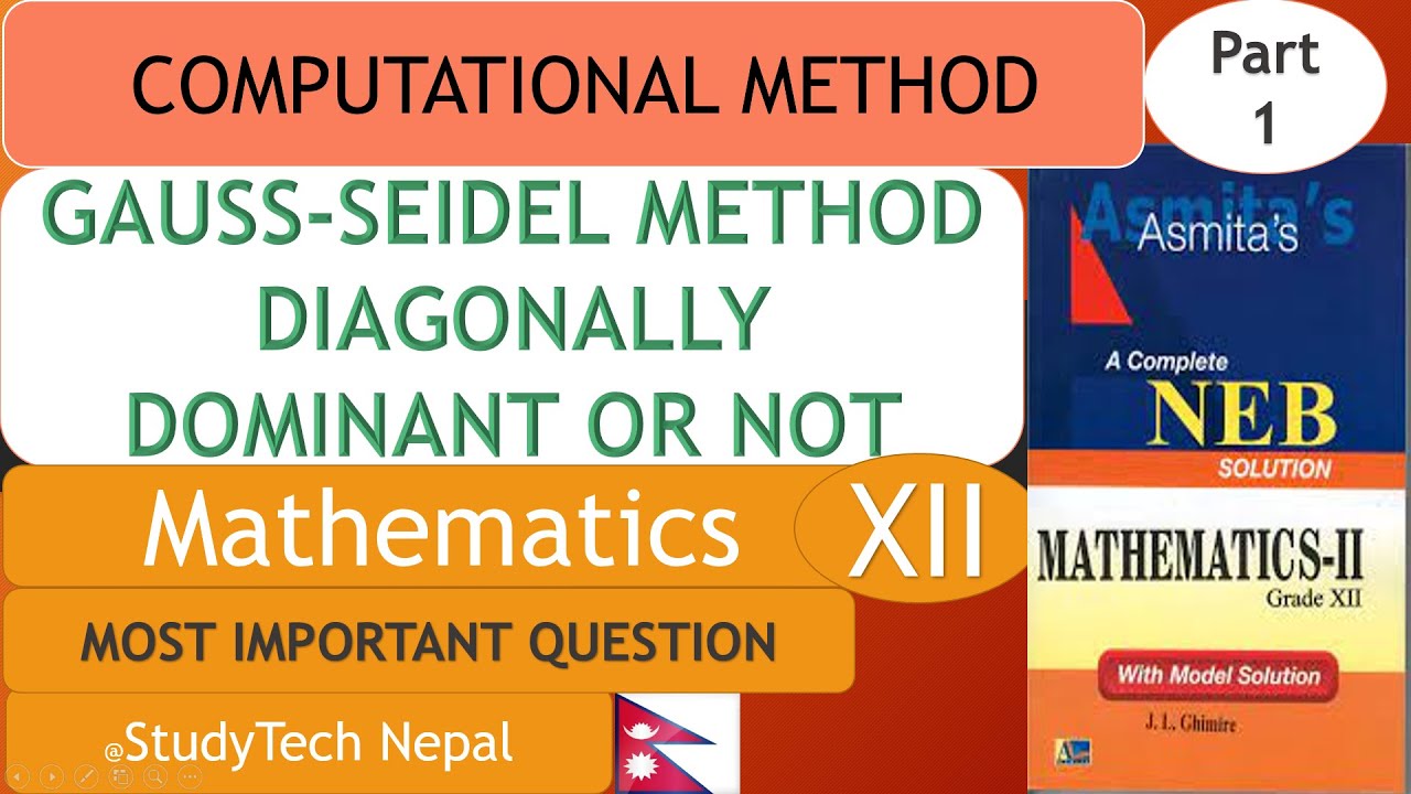 Diagonally Dominant or Not check | Computational method | Gauss Seidel ...