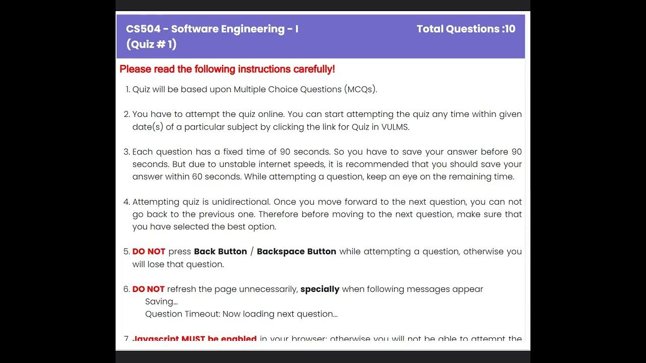 CS504 Quiz 1 Solution || CS504 - Software Engineering-I || Spring 2024 - YouTube