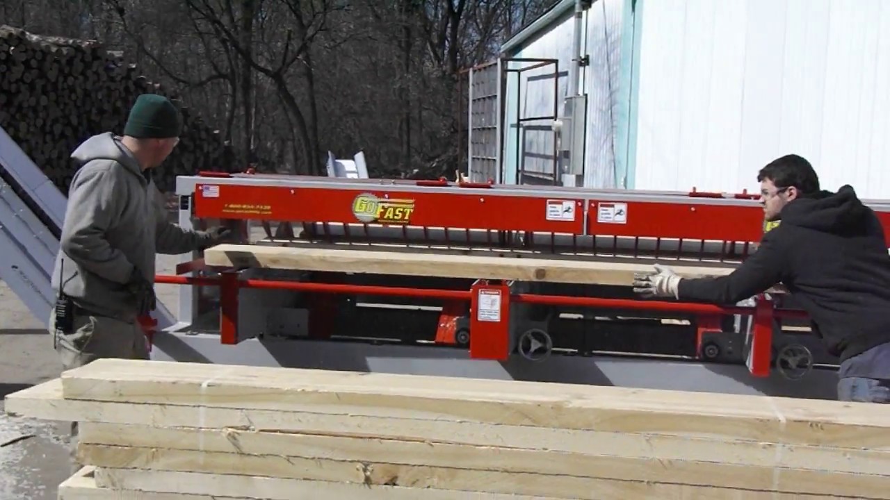 Go Fast Manufacturing MET-20 3 Head Trim Saw - YouTube