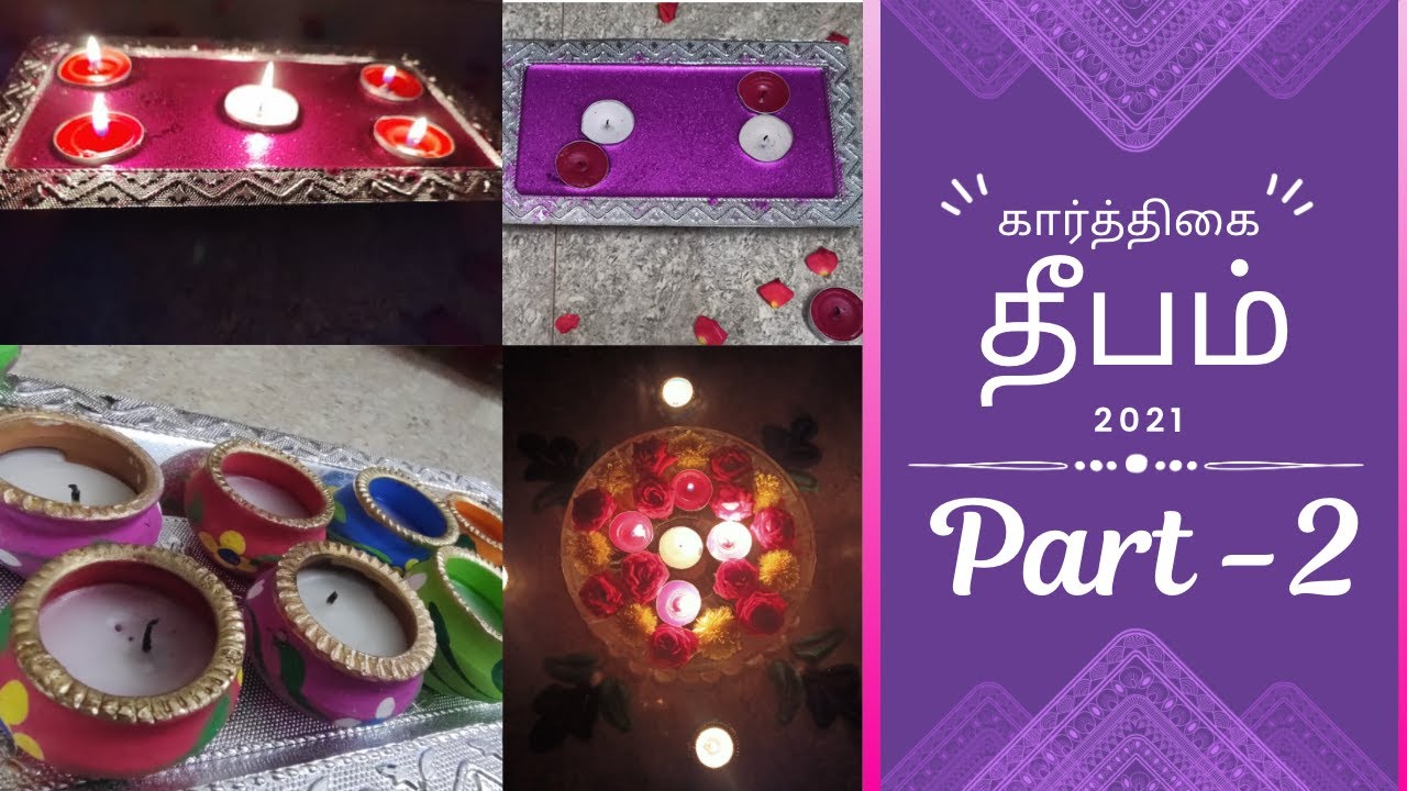 Karthigai Deepam Decor with Water Candles | Floating Candles | Tea ...