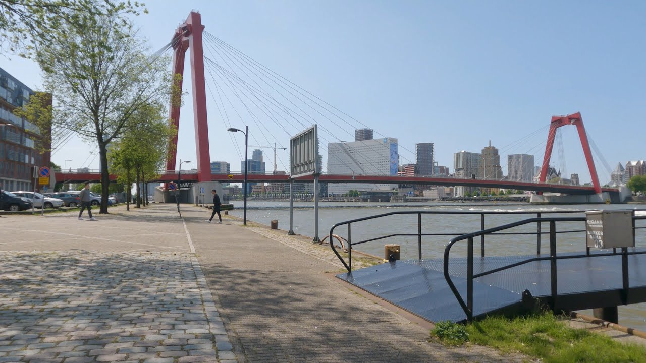 Cycling in Rotterdam (Netherlands) in 4K: Rotterdam Center, Erasmus ...