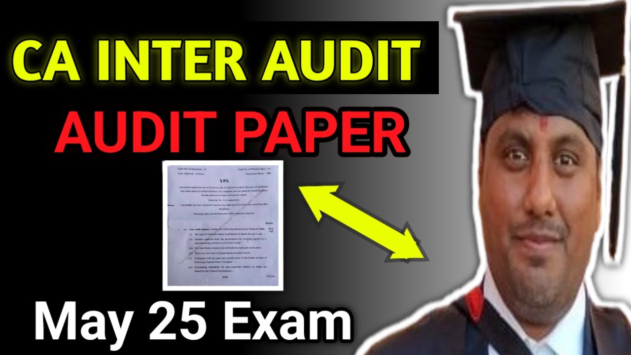 |CA Inter Audit Paper Question Set By ICAI For May 25 Exam| Paper Will ...