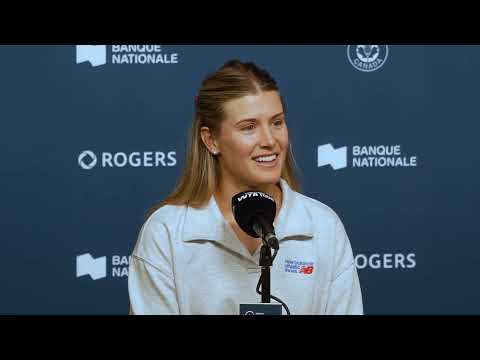 OBN 2025 - Eugenie Bouchard après sa victoire au premier tour.