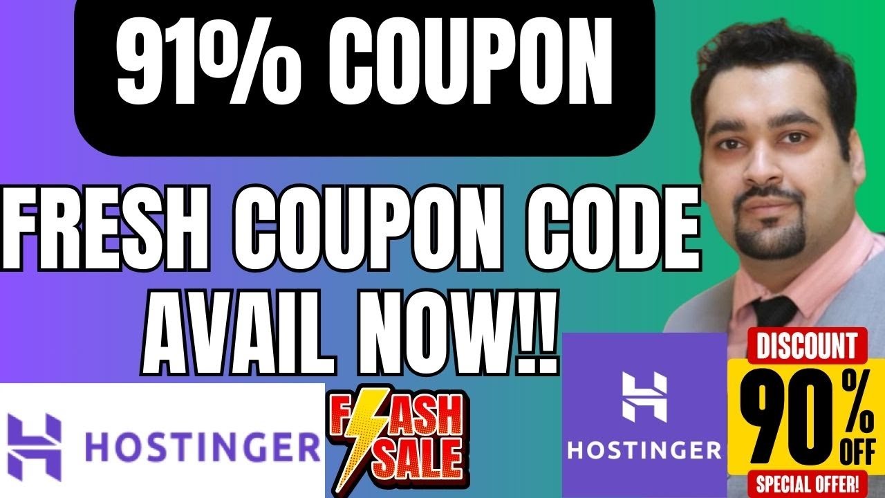 Hostinger Coupon Code 2024 - 91% Discount Coupon Deals - YouTube