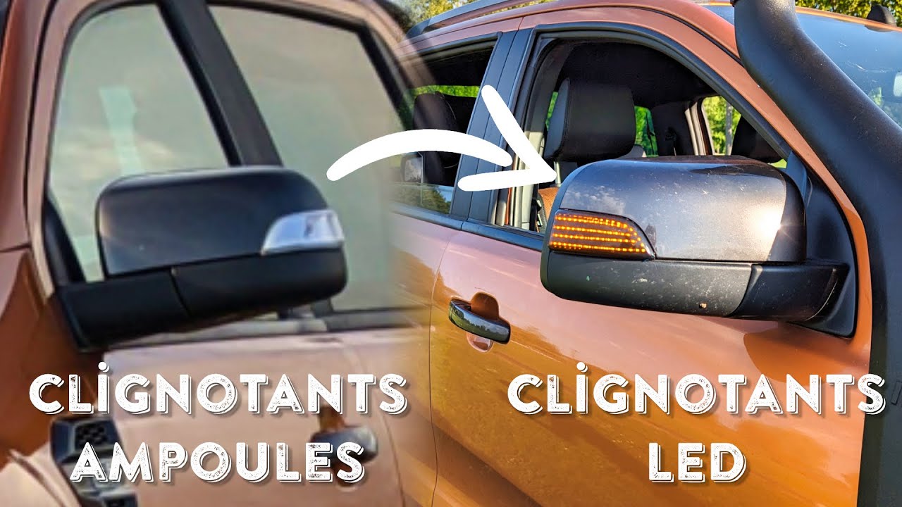Passer de clignotants ampoules à des clignotants LED sur ses rétroviseurs de Ford Ranger ! - YouTube