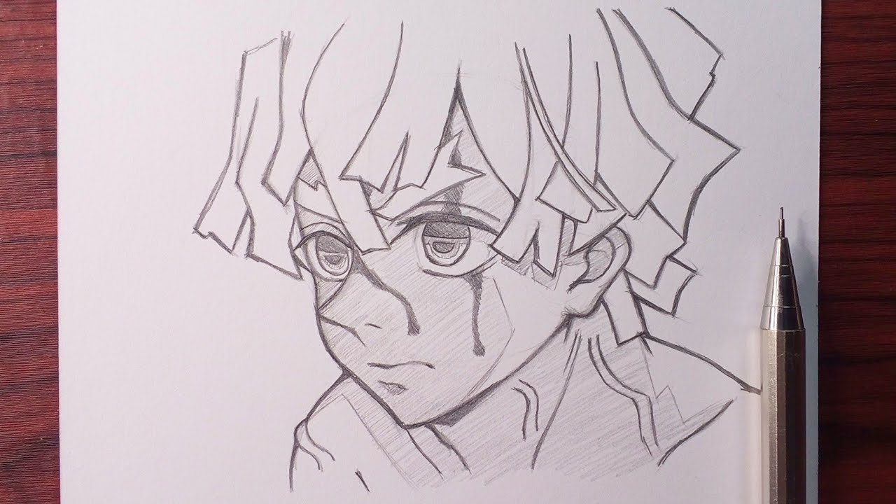 How to draw Zenitsu easy step by step - YouTube