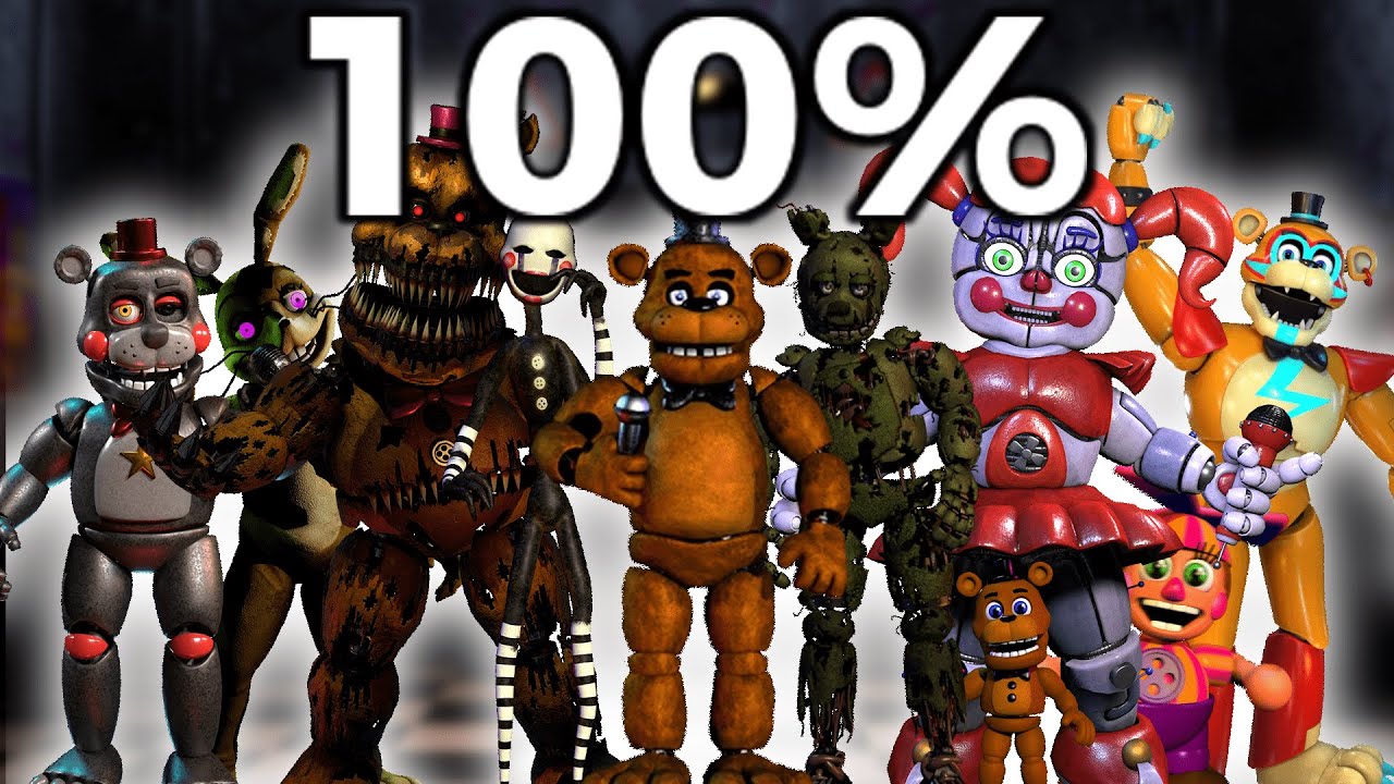 100% EVERY FNAF GAME in ONE STREAM - YouTube