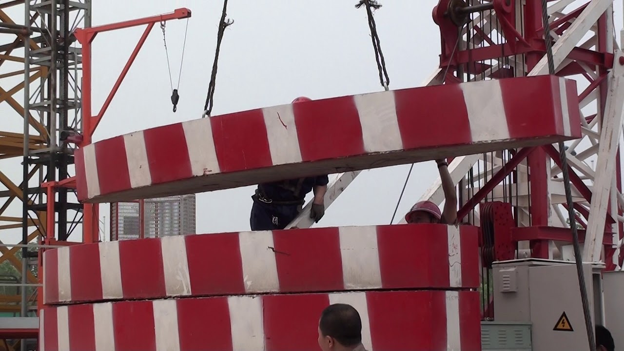 Step 3, Loading Counter Weight Block, QTK Self Erecting Tower Crane ...