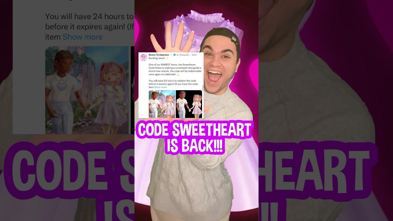 CODE “SWEETHEART” is *BACK!* in Dress to Impress! 😱 #dresstoimpress # ...