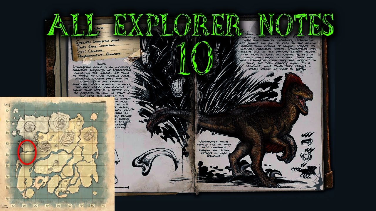How To Find All Explorer Notes On The Island! | Ark: Survial Evolved ...