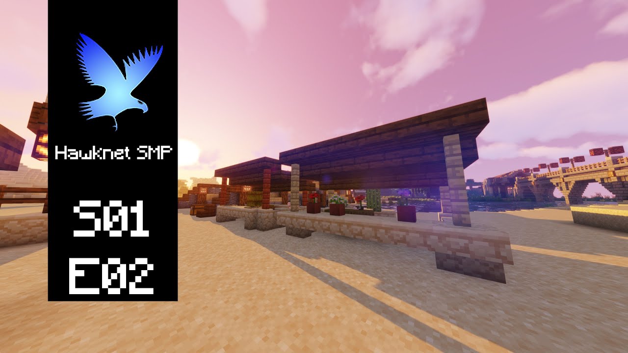 Minecraft Hawknet SMP | S01E02 | Market Stalls! - YouTube