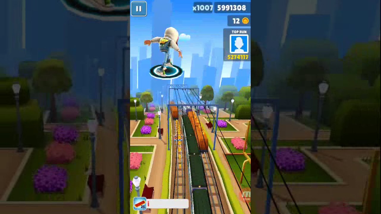 Flying in subway surfers reversed gameplay - YouTube
