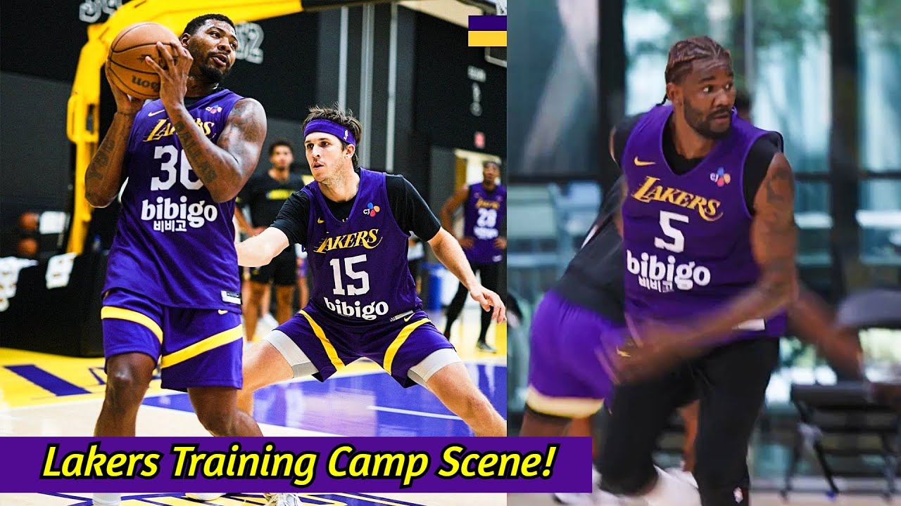 Lakers FULL Training Camp Practice Scene with Marcus Smart, Deandre ...