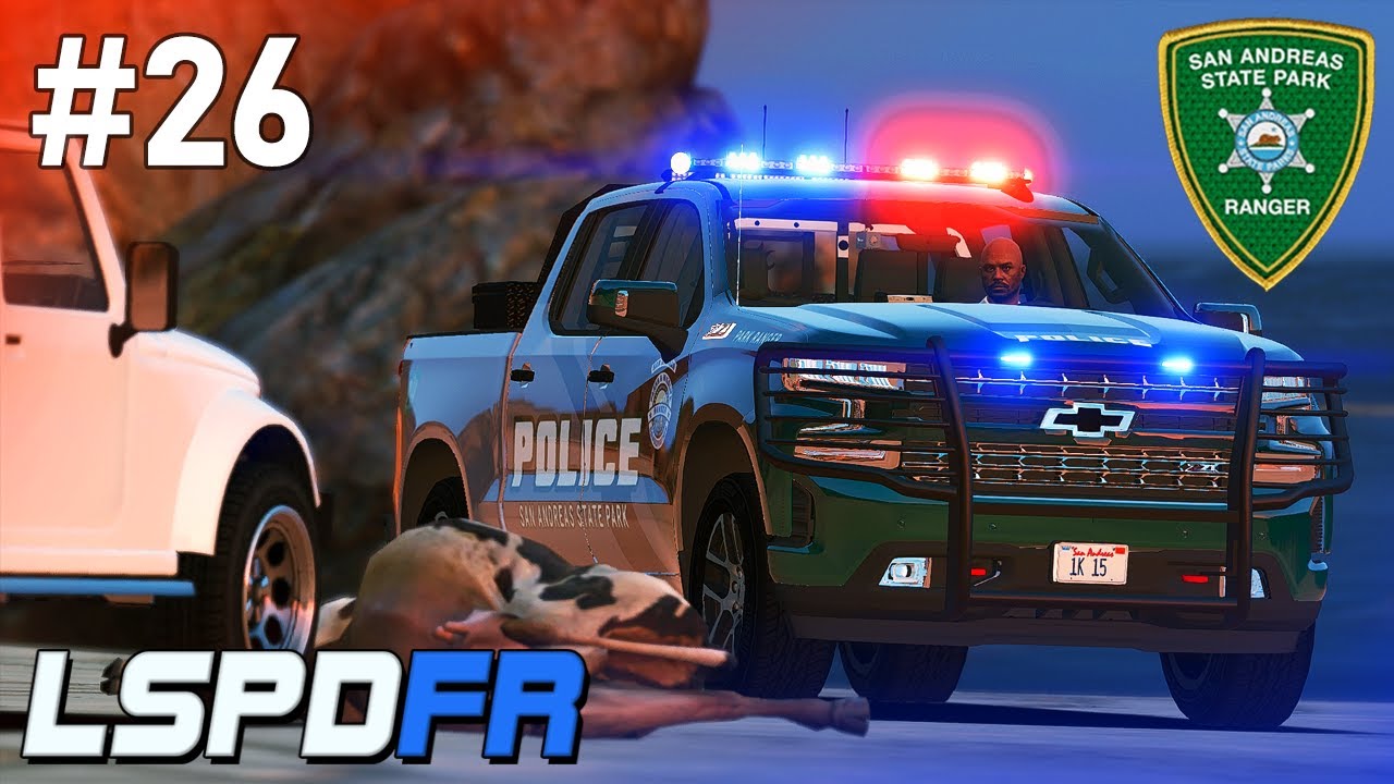 КОРОВА НА ПЛЯЖЕ |#26| SAN ANDREAS STATE PARKS / PARK RANGER | LSPDFR ...
