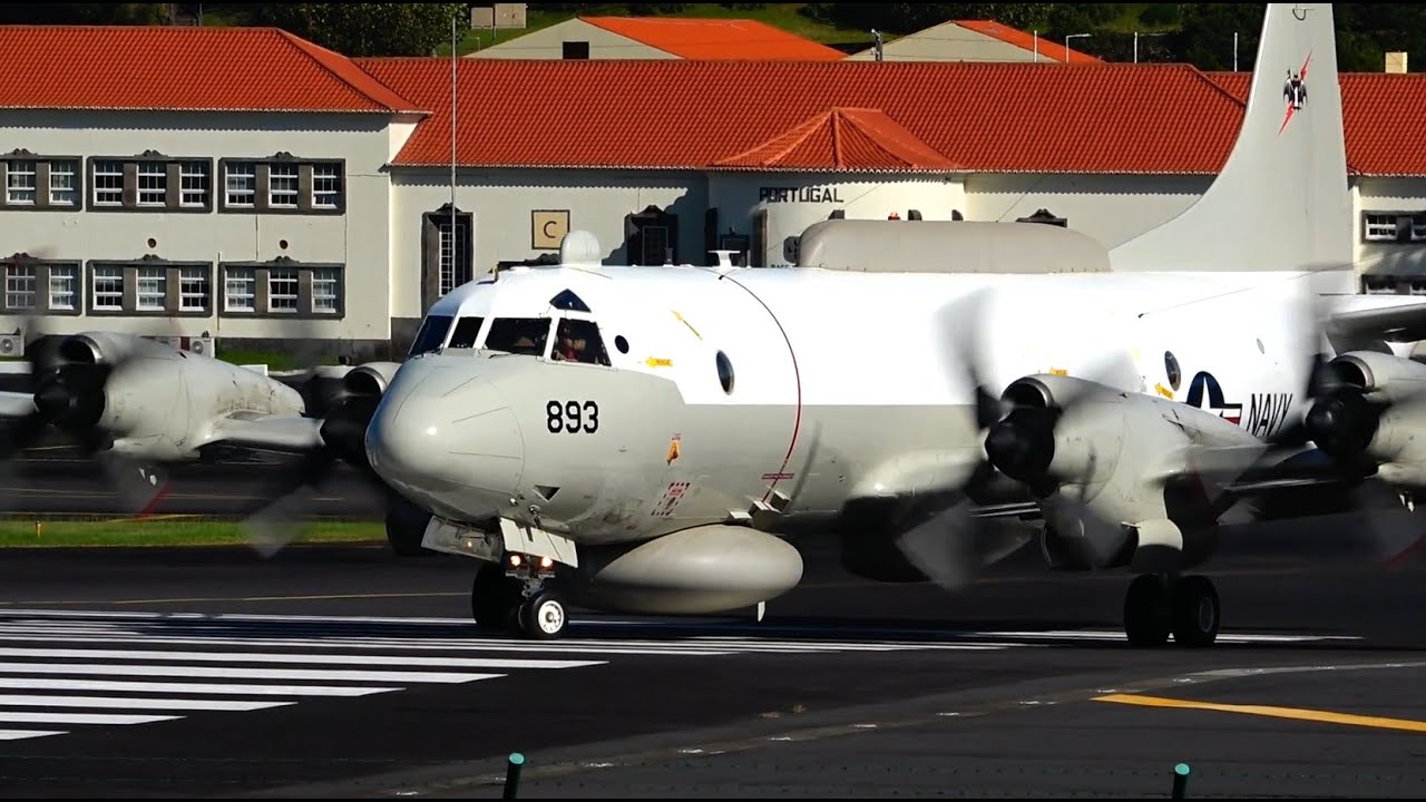 Lockheed EP-3E Orion US Navy | Last Time on Portuguese Soil | Lajes Azores - YouTube