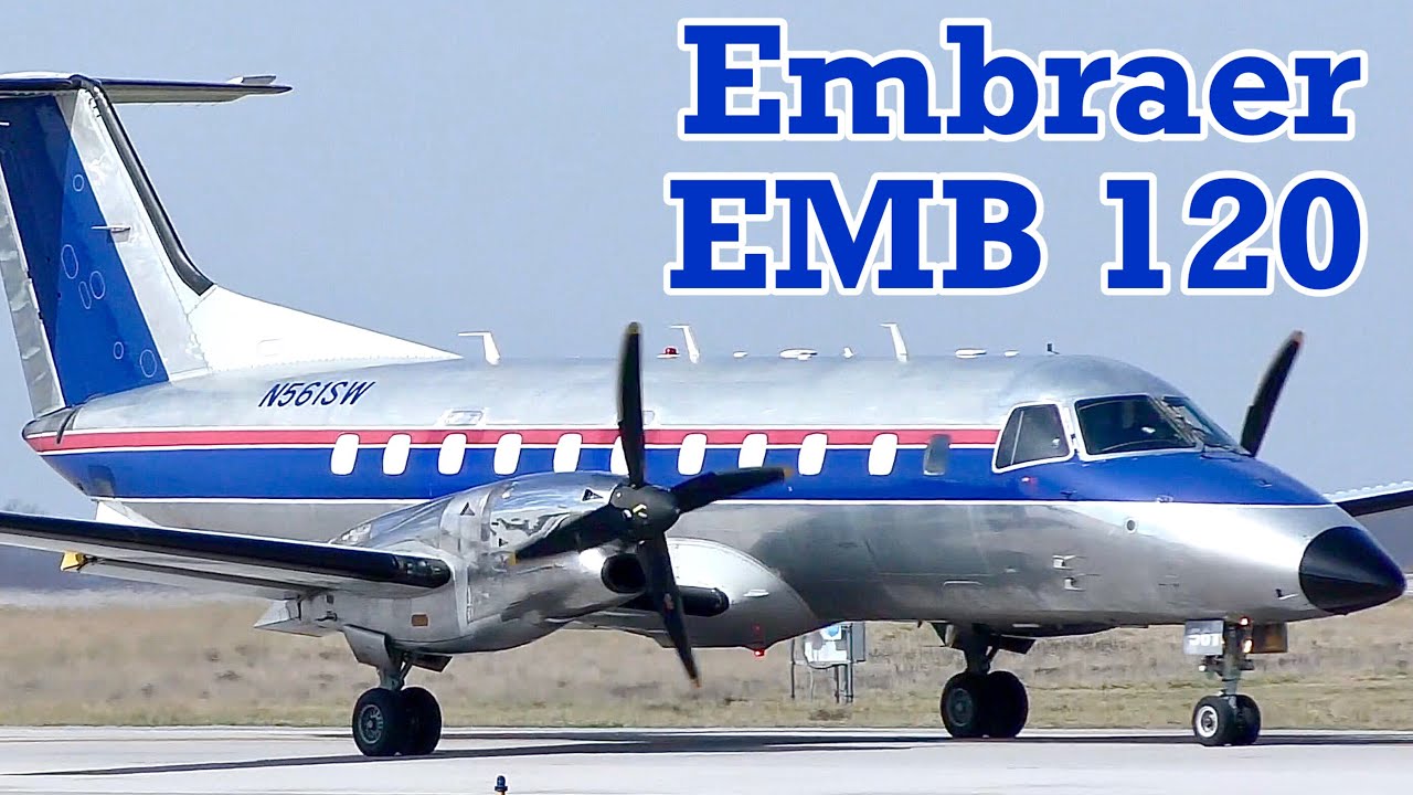 Rare! Embraer EMB 120 Brasilia Takeoff - YouTube