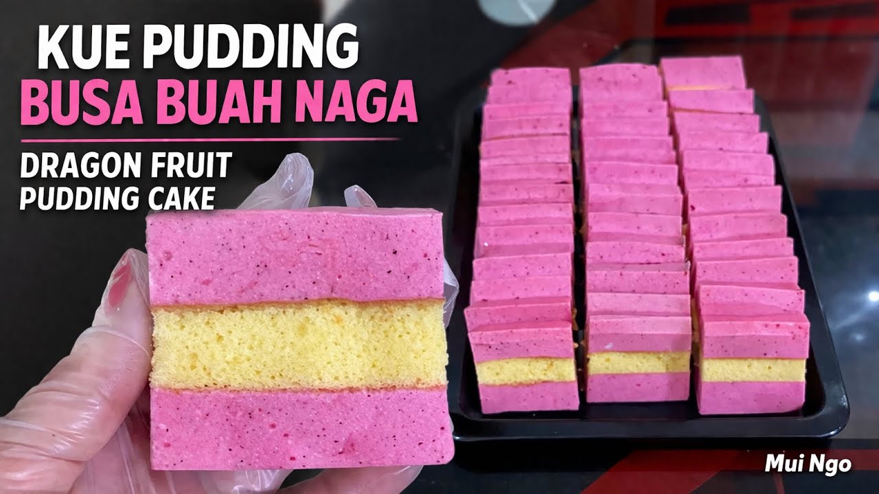 Kue Pudding Busa Buah Naga, Cemilan Sehat dan Ide Jualan \ Foam Pudding ...
