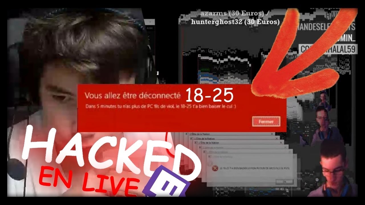 # TOP 5 DES PERSONNES QUI SE FONT HACK SUR LEURS LIVE # - YouTube