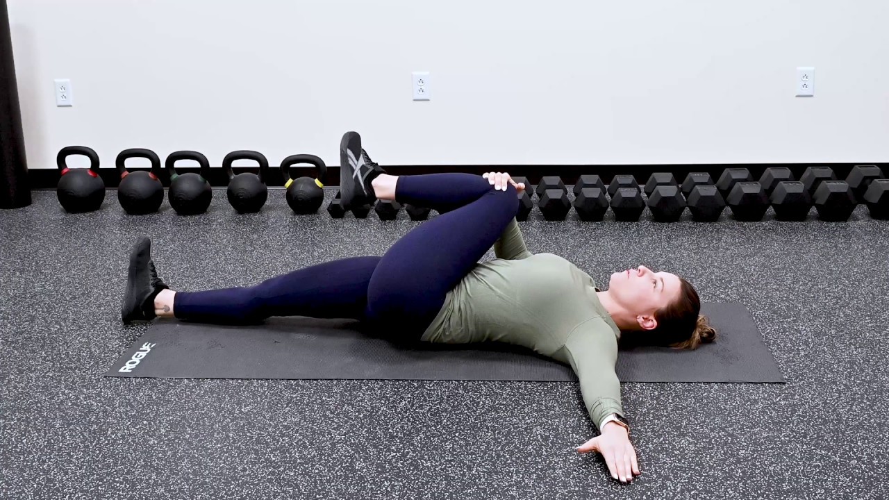 Opposite Knee to Shoulder (Sciatica Stretch) - YouTube