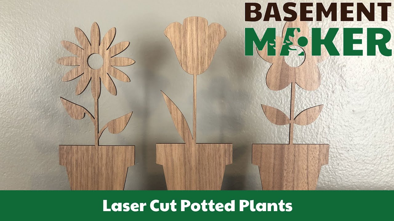 Laser Cut Potted Plants - YouTube