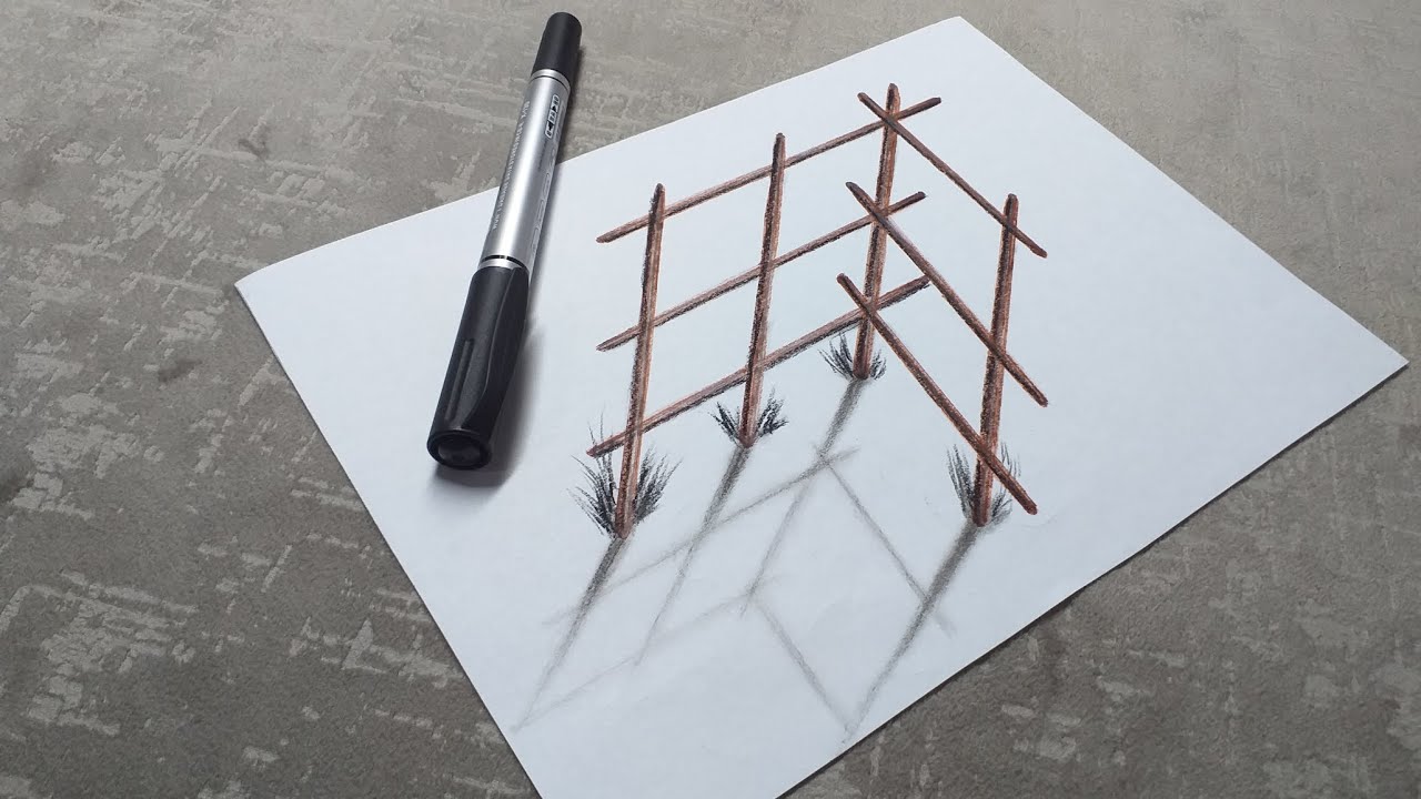 How to draw 3d | very easy 3d drawing on paper - YouTube