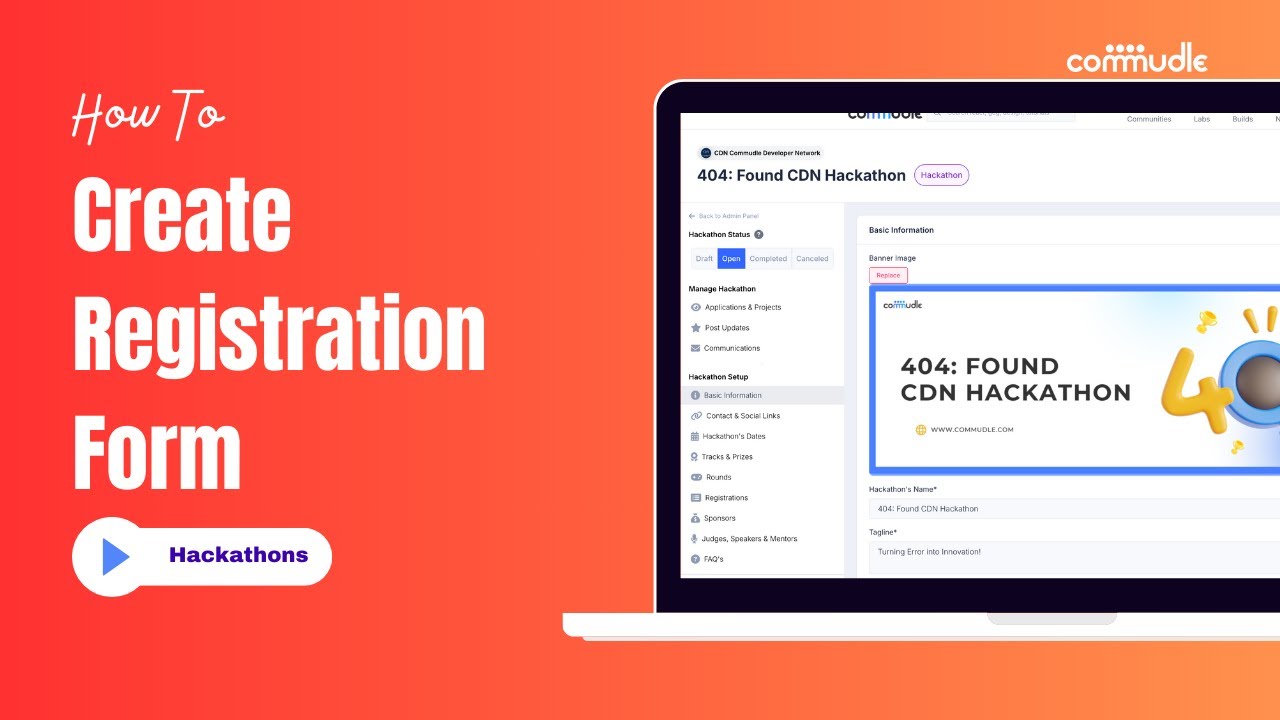 6. Hackathon - How to create registration form for my hackathon - YouTube