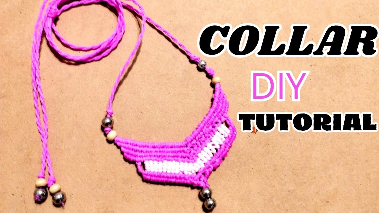 Cómo hacer COLLAR en MACRAMÉ tutorial paso a paso - YouTube